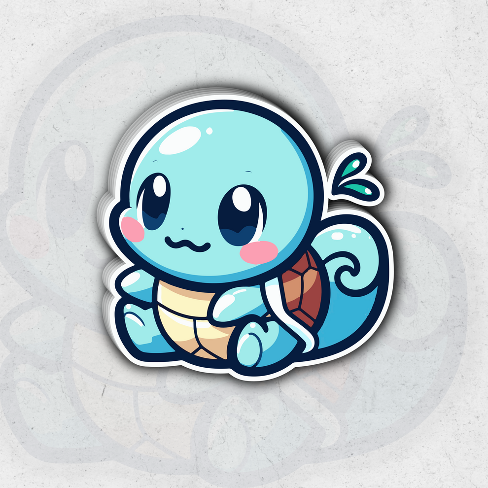 Cuti Squirtle pickachu pokémon - Glossy vinyl sticker – sk sticker