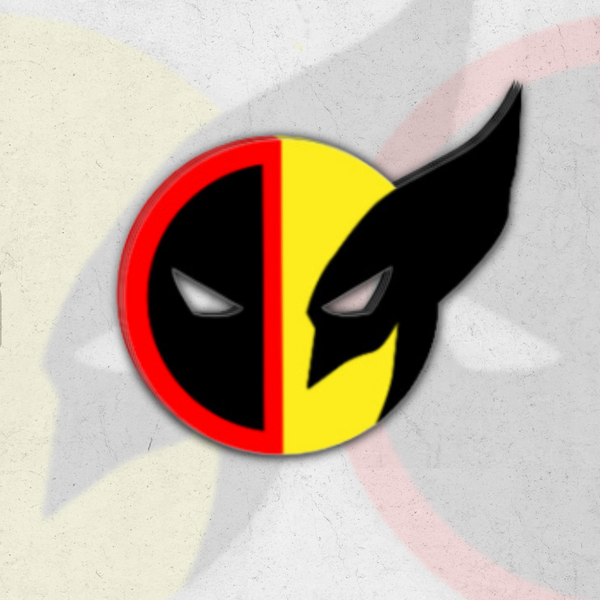 DEADPOOL vs WOLVERINE logo - glossy vinyl sticker – sk sticker