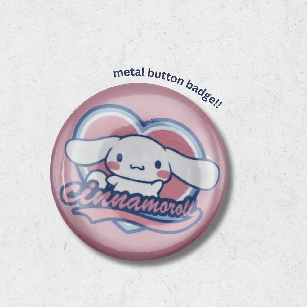 Cinnamoroll button pin – sk sticker